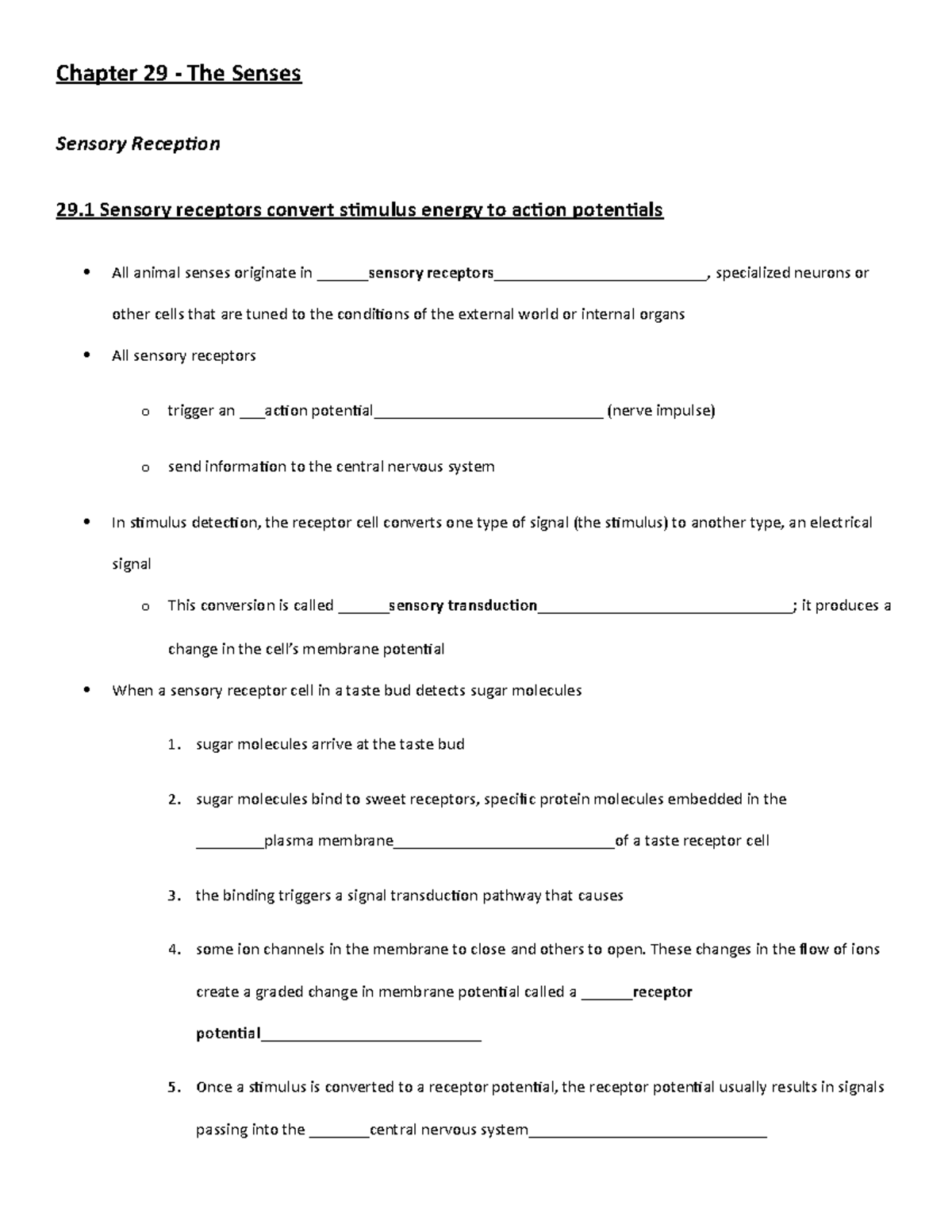 Chapter 29 - 30 - Biology 1407 outline notes, filled in from Dr. Burns ...