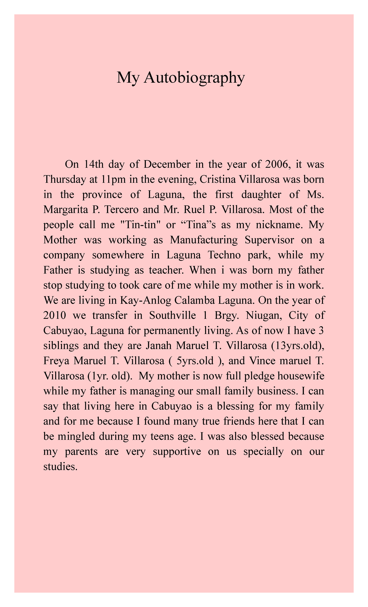 Earth science portfolio - My Autobiography On 14th day of December in ...