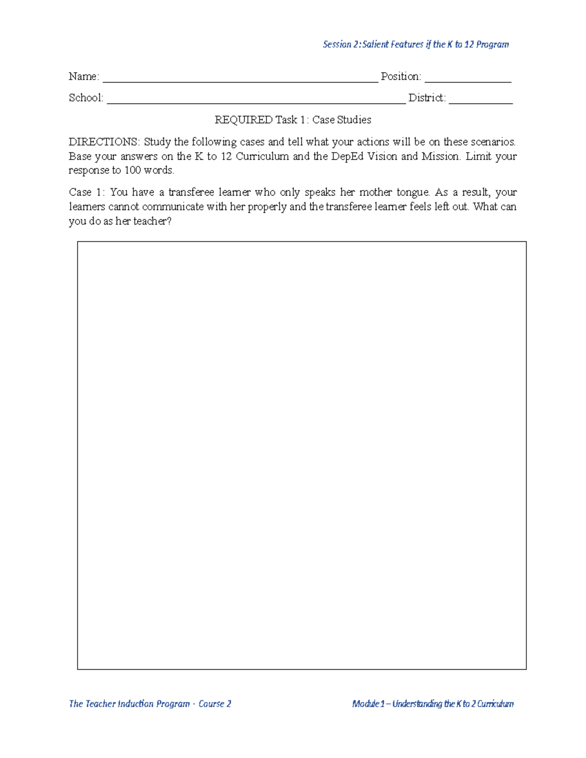 Course 2Module 1Session 2-Required Task 1 - Name