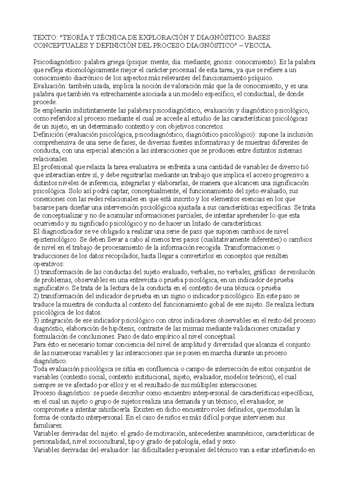 Resumen 2 - "TEORÍA Y TÉCNICA DE EXPLORACIÓN Y DIAGNÓSTICO. BASES ...