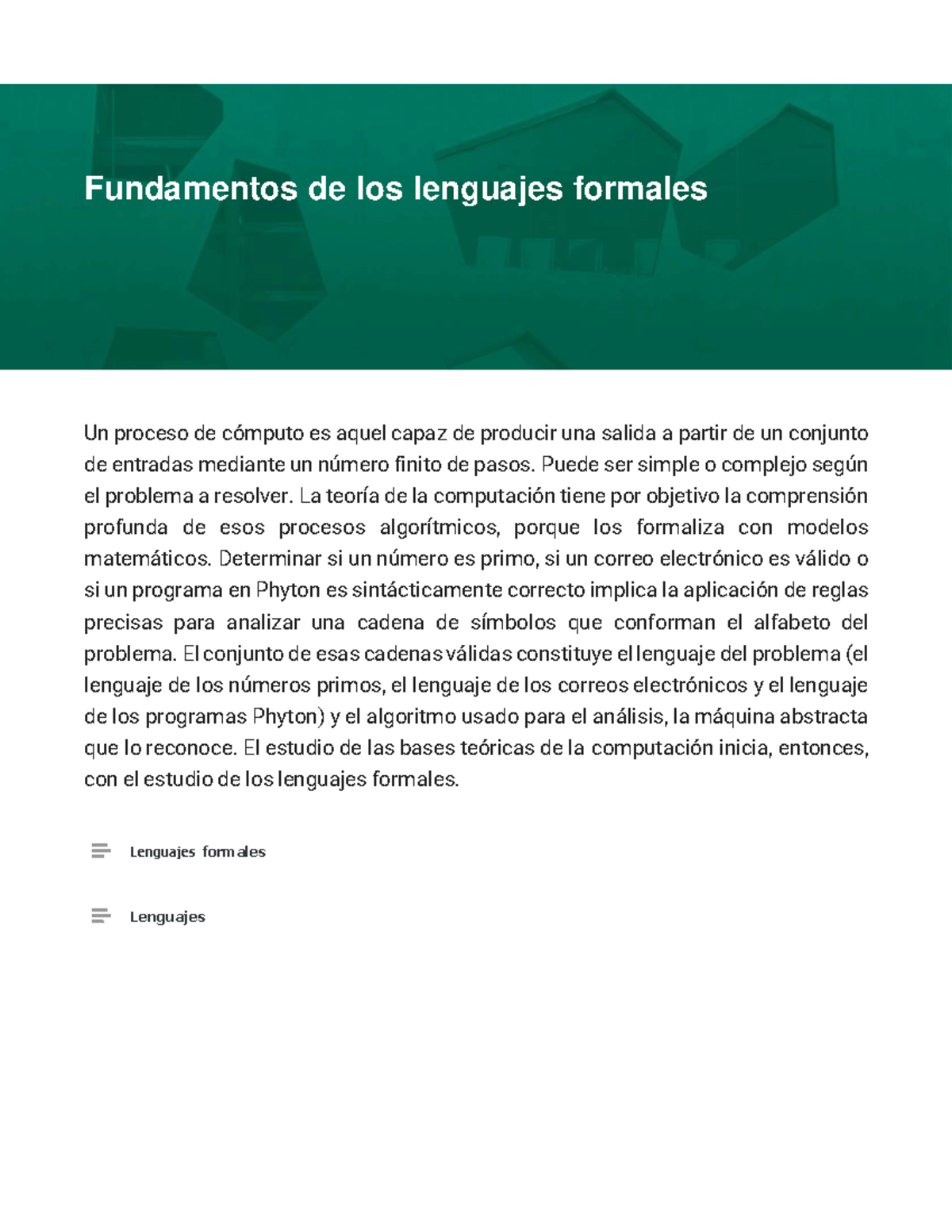 Lenguajes Formales y Computabilidad - Módulo 1 - Completo 2024-2025 ...