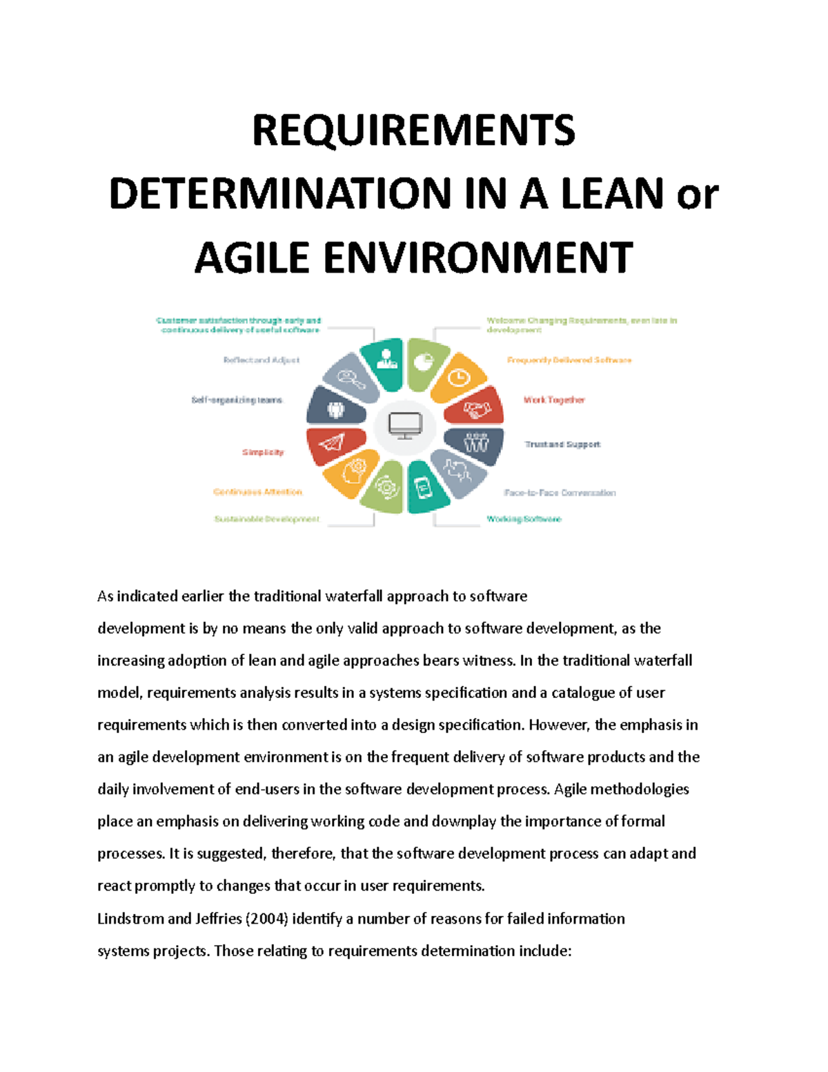 Requirements Determination IN A LEAN or Agile Environment ...