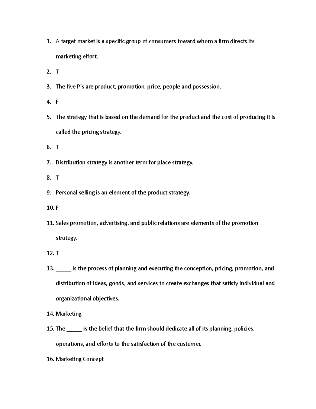 Busmgt 420 3 - notes - A target market is a specific group of consumers ...