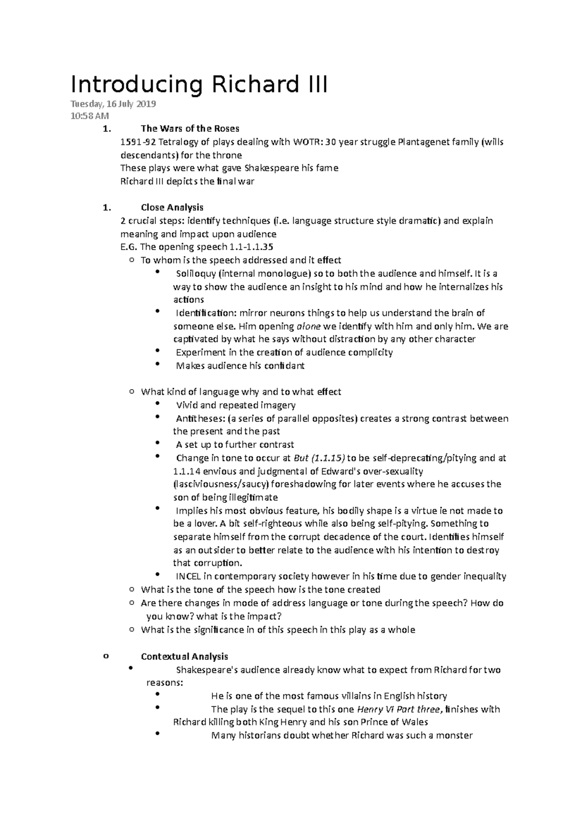 Introducing Richard III - Introducing Richard III Tuesday, 16 July 2019 ...