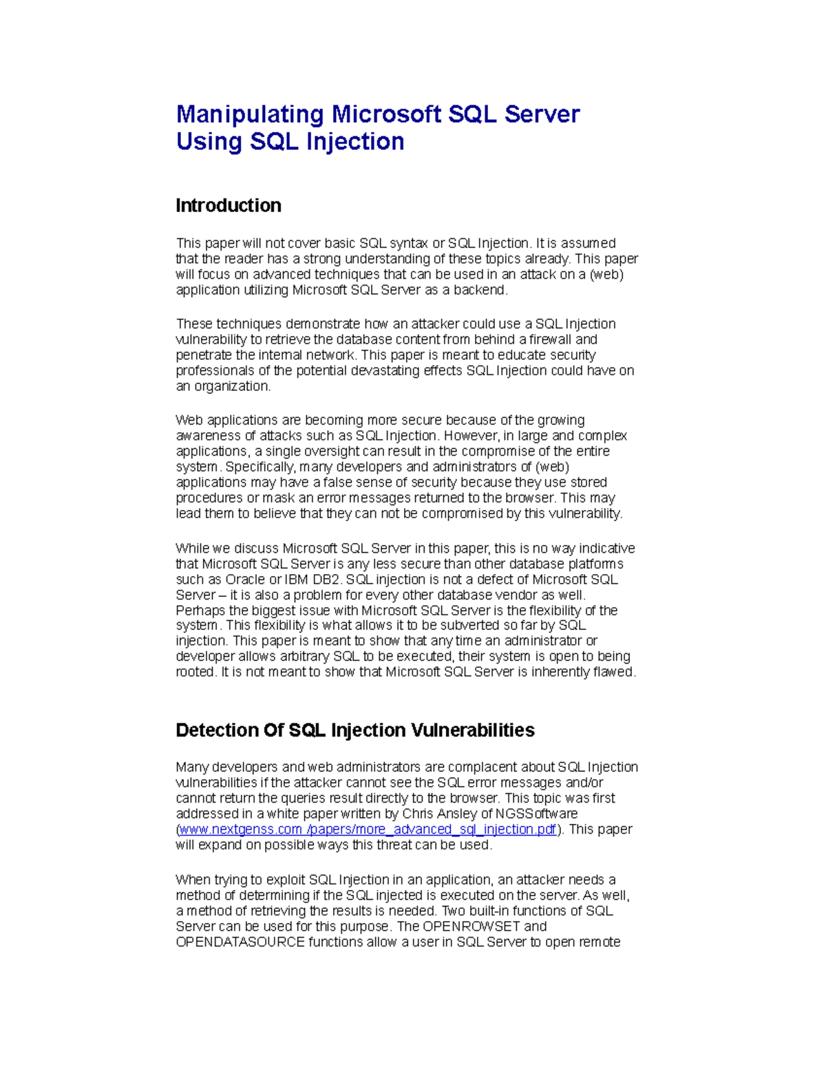 Manipulación Microsoft Sql Server Usando Sql Manipulating Microsoft