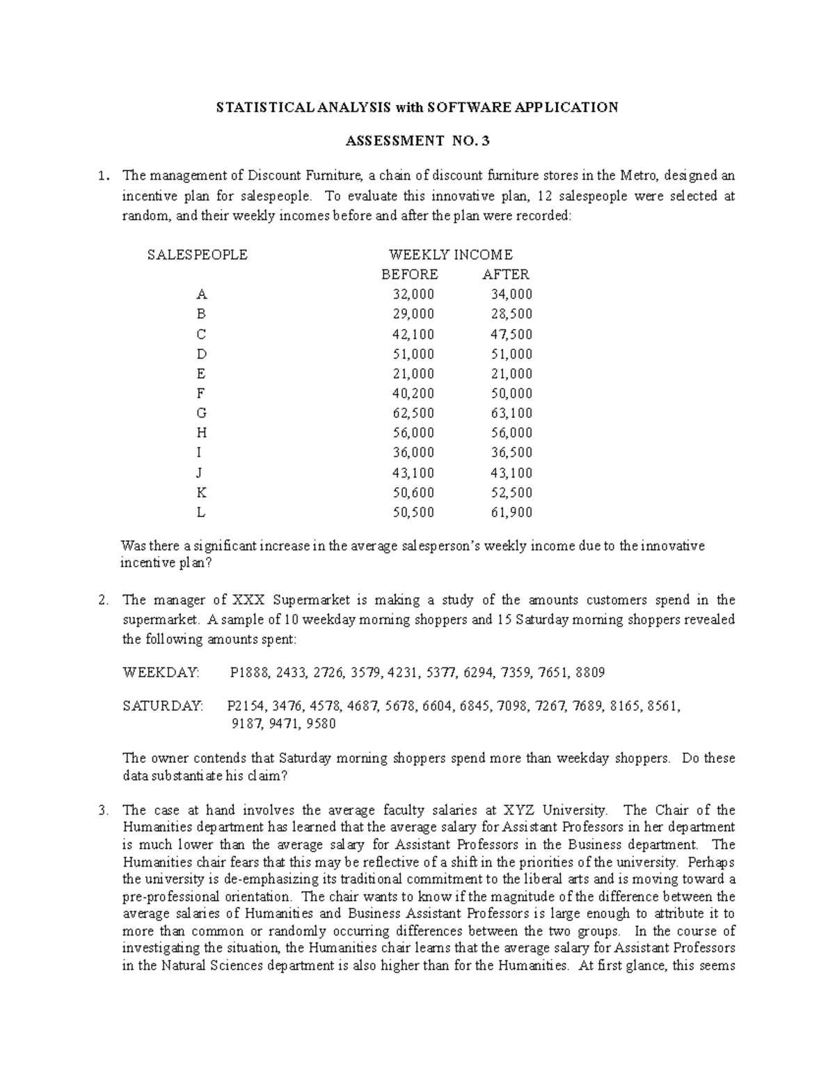Assessment%203-STAT2005 3 - STATISTICAL ANALYSIS with SOFTWARE ...