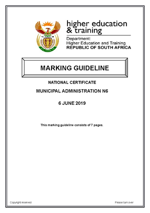 N6 Municipal Administration Lecturer Guide 1 - Municipal Administration ...