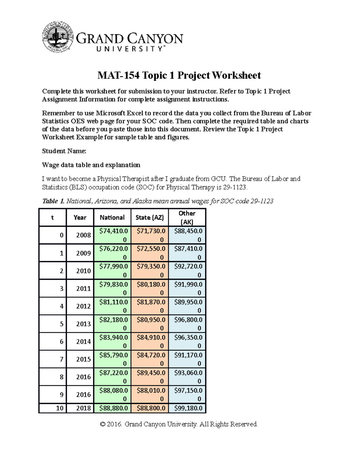 Mat-154 project 1 worksheet - MAT-154 Topic 1 Project Worksheet ...