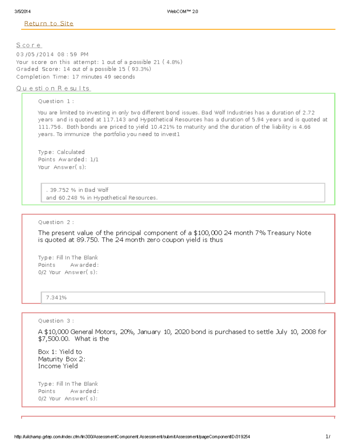 Homework Quiz Week 6 Attempt 3 - 3/5/2014 WebCOM™ 2. - Studocu