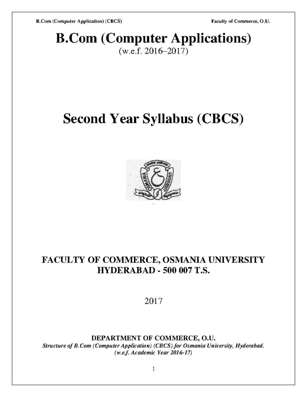 B.Com. (Computer Applications) - B (Computer Applications) (w.e. 2016 ...