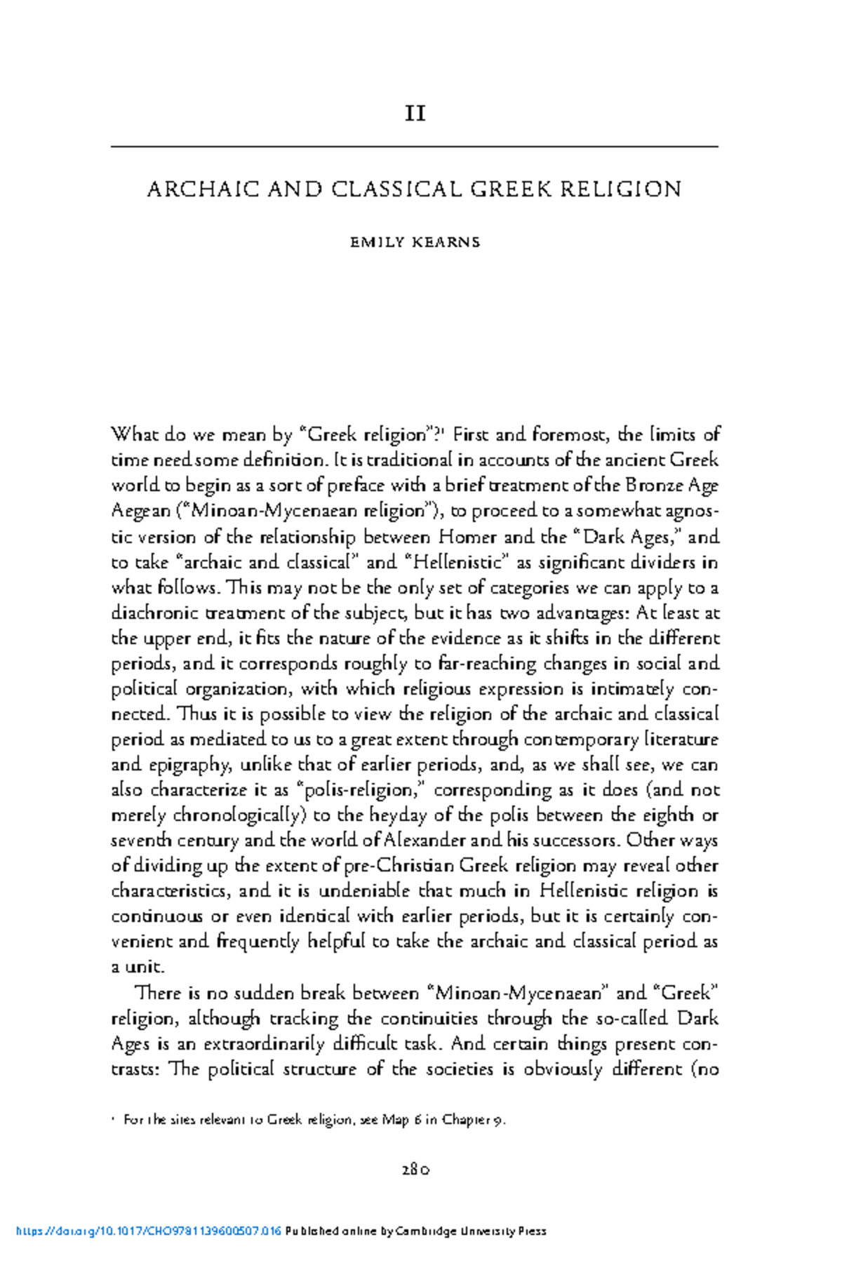Archaic and Classical Greek Religion - 280 11 ARCHAIC AND CLASSICAL ...
