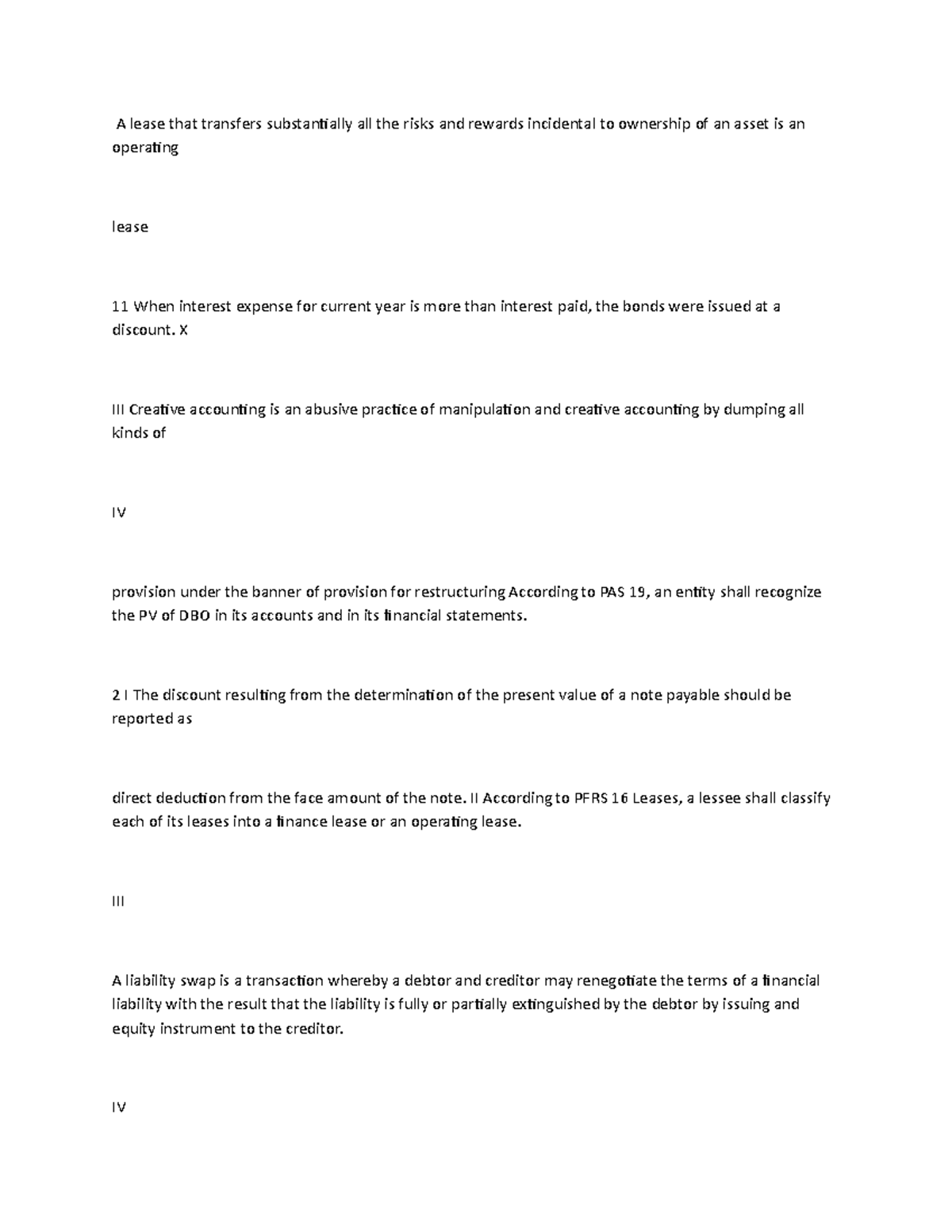 Theories - operatingA lease that transfers substantially all the risks ...