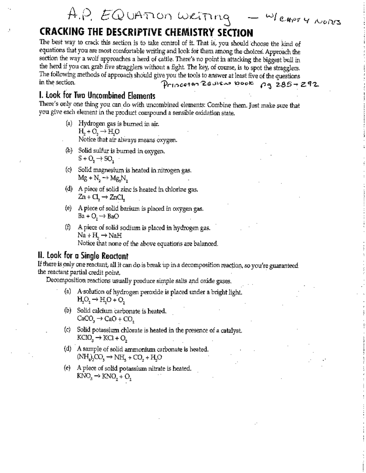 Equation Writing - Studocu