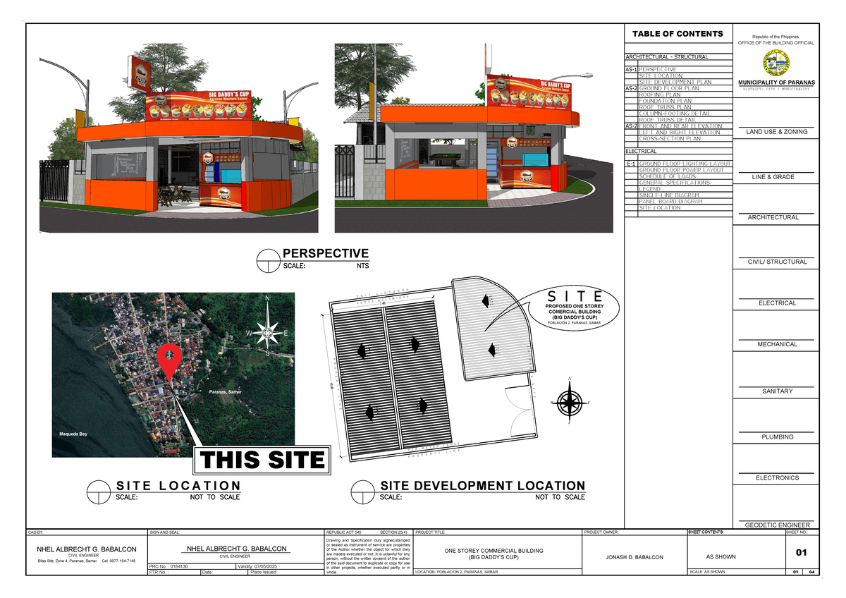 01 - qwfg - SHEET CONTENTS: 01 01 AS SHOWN Republic of the Phippines ...