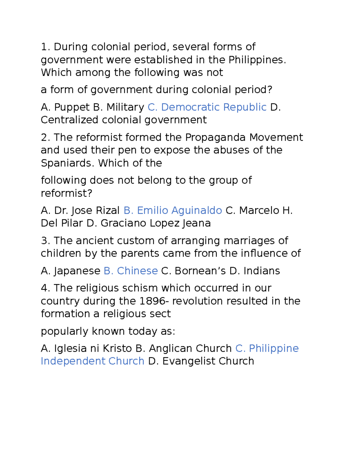 Note-2 - Note-2 - During colonial period, several forms of government ...