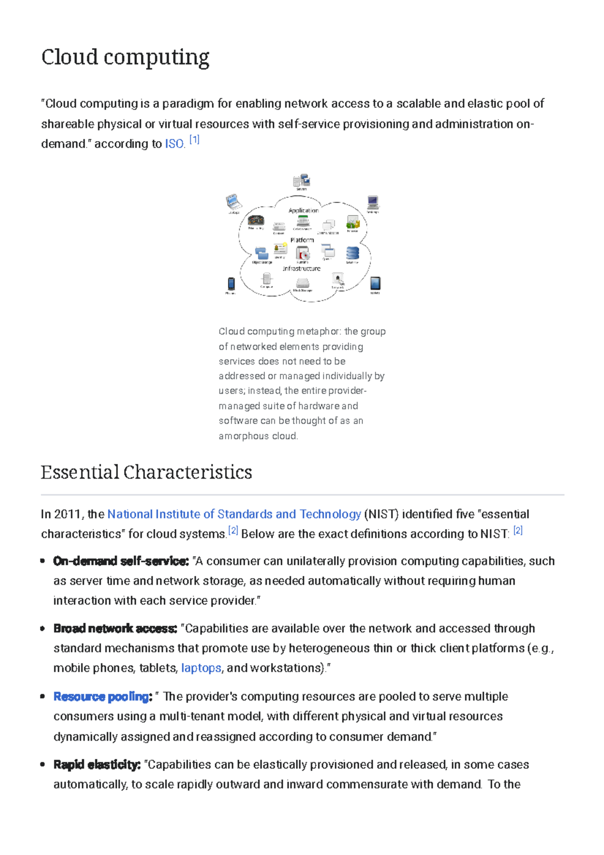 Cloud computing - Wikipedia - Cloud computing "Cloud computing is a ...