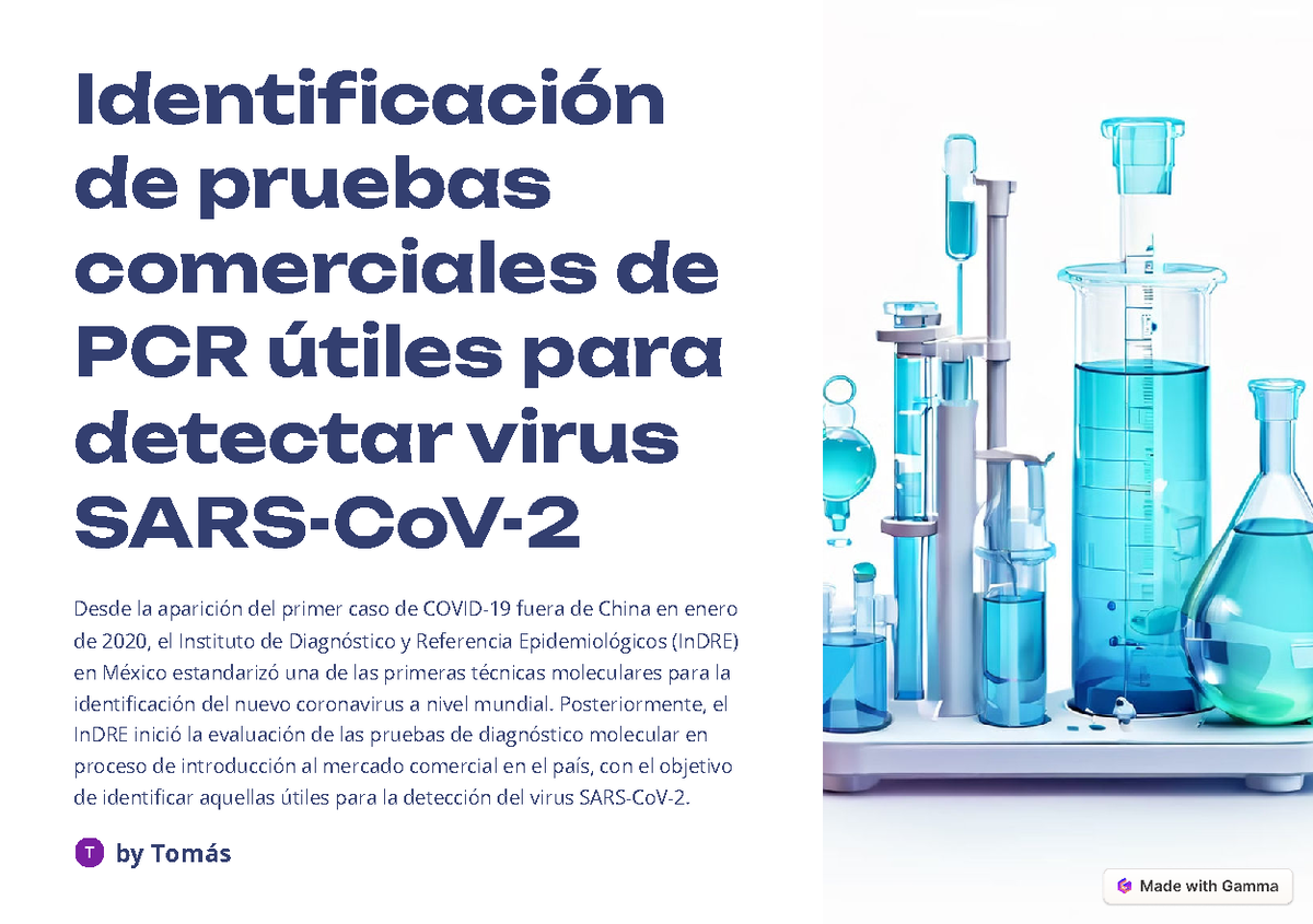 Sarss covid - Identificación de pruebas comerciales de PCR útiles para ...