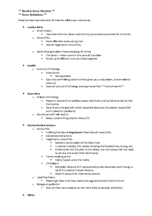 Summary - quick comparison of classical vs. positivist theory ...