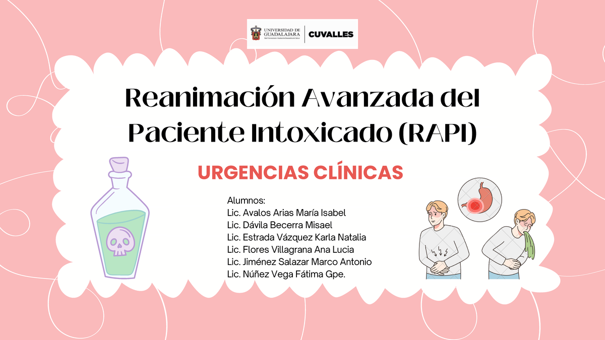 Reanimación Avanzada del Paciente Intoxicado (RAPI) - URGENCIAS ...