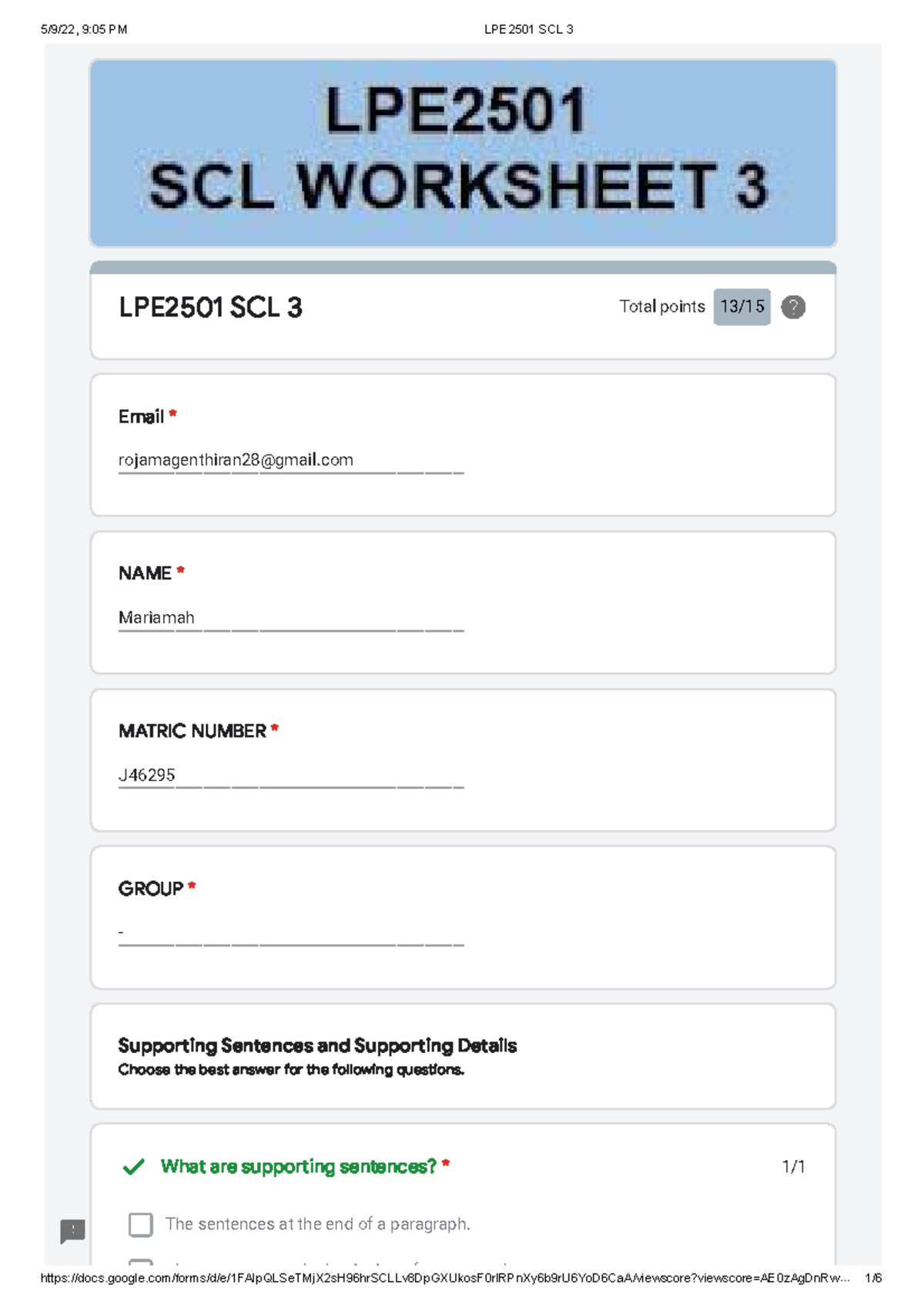 SCL 3 J46295 - SCL 3 ENGLISH PRACTICAL WORK 2022. TASK ACTIVITY FOR ...
