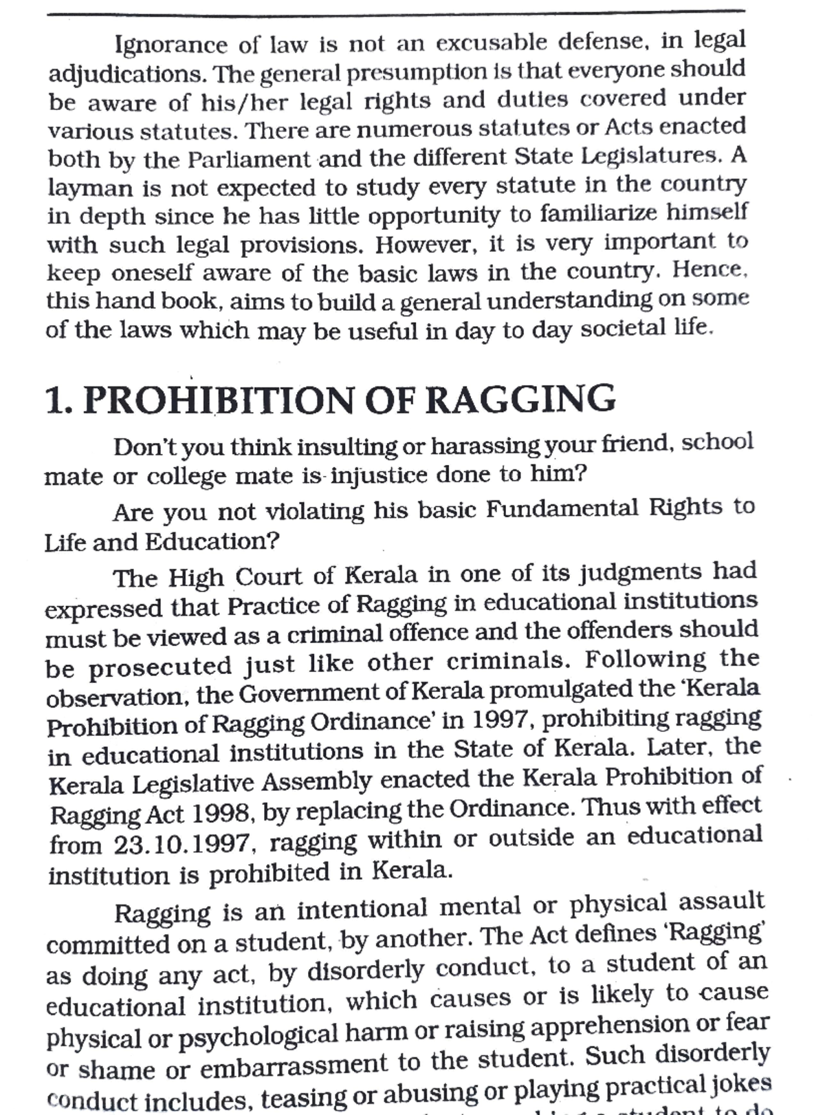 Adobe Scan 24 Sep 2022 - Prohibition of ragging - Law, Society and ...