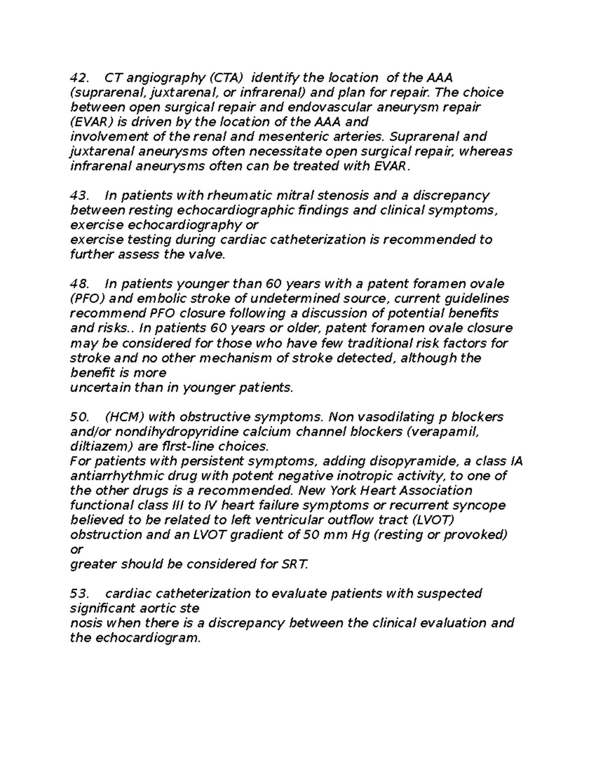 Cards - For the boards very high yiled - CT angiography (CTA) identify ...