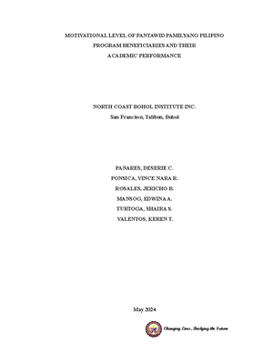 Introduction SOP Dagohoy 1 - CHAPTER 1 THE PROBLEM AND ITS SCOPE ...