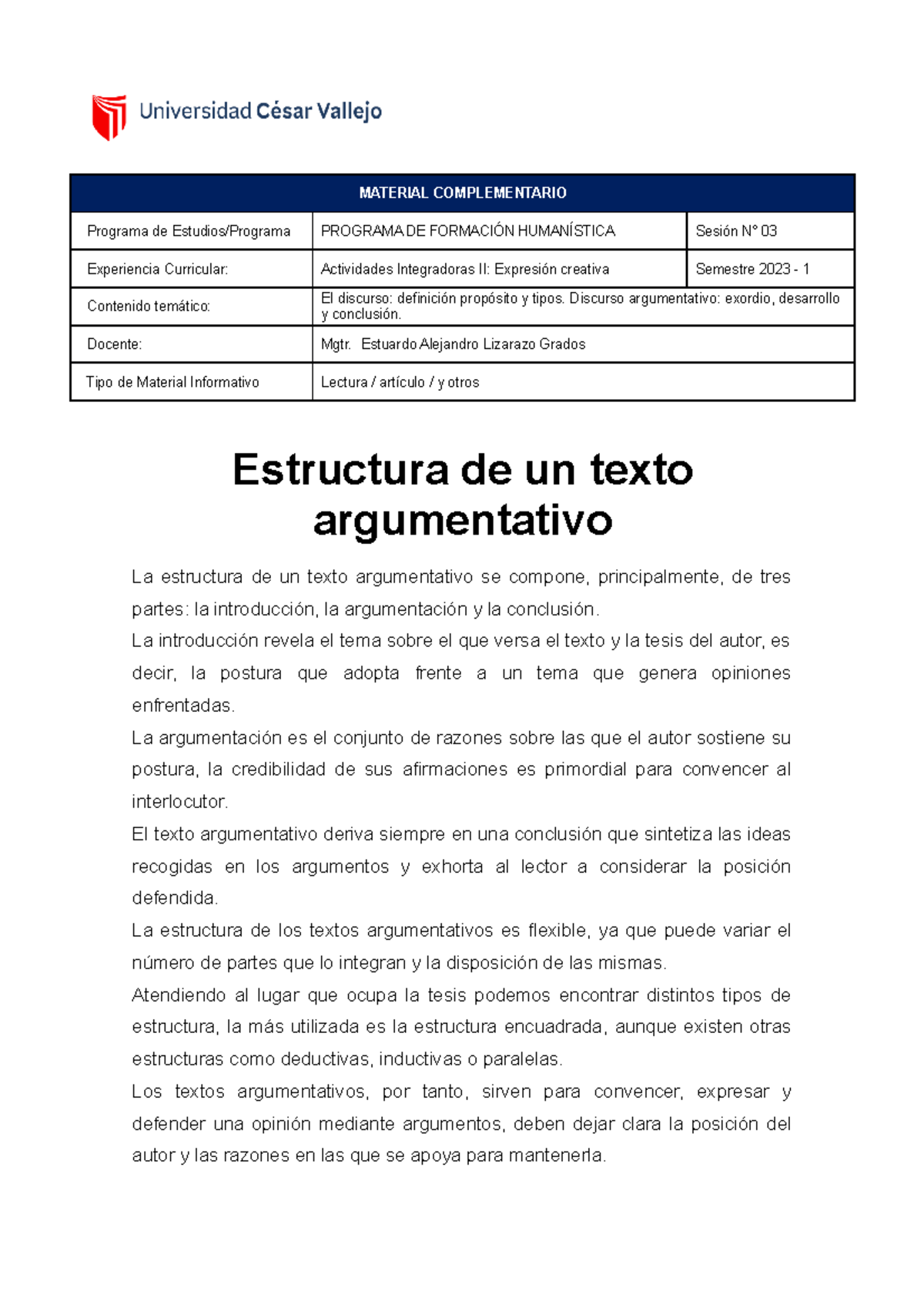 Material Complementario Sesión 2 - MATERIAL COMPLEMENTARIO Programa de ...