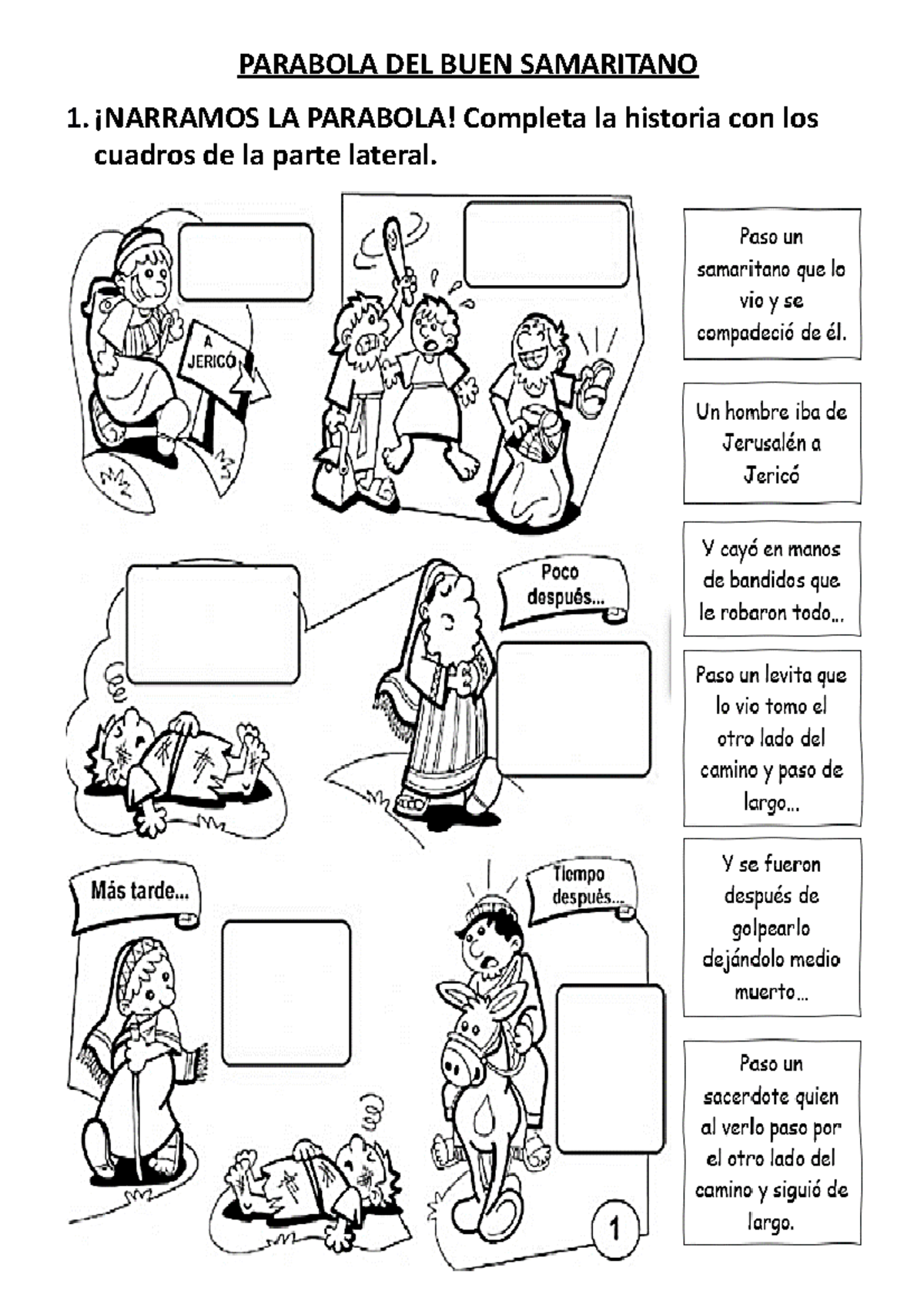 E10 S3 Ficha D2 Religion LA Parabolad EL BUEN Samaritano - PARABOLA DEL ...