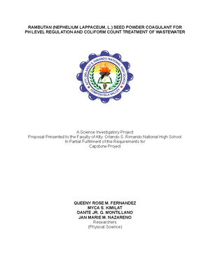 Science Investigatory Project - GENERAL FORMAT Margins: let 1 “, right ...
