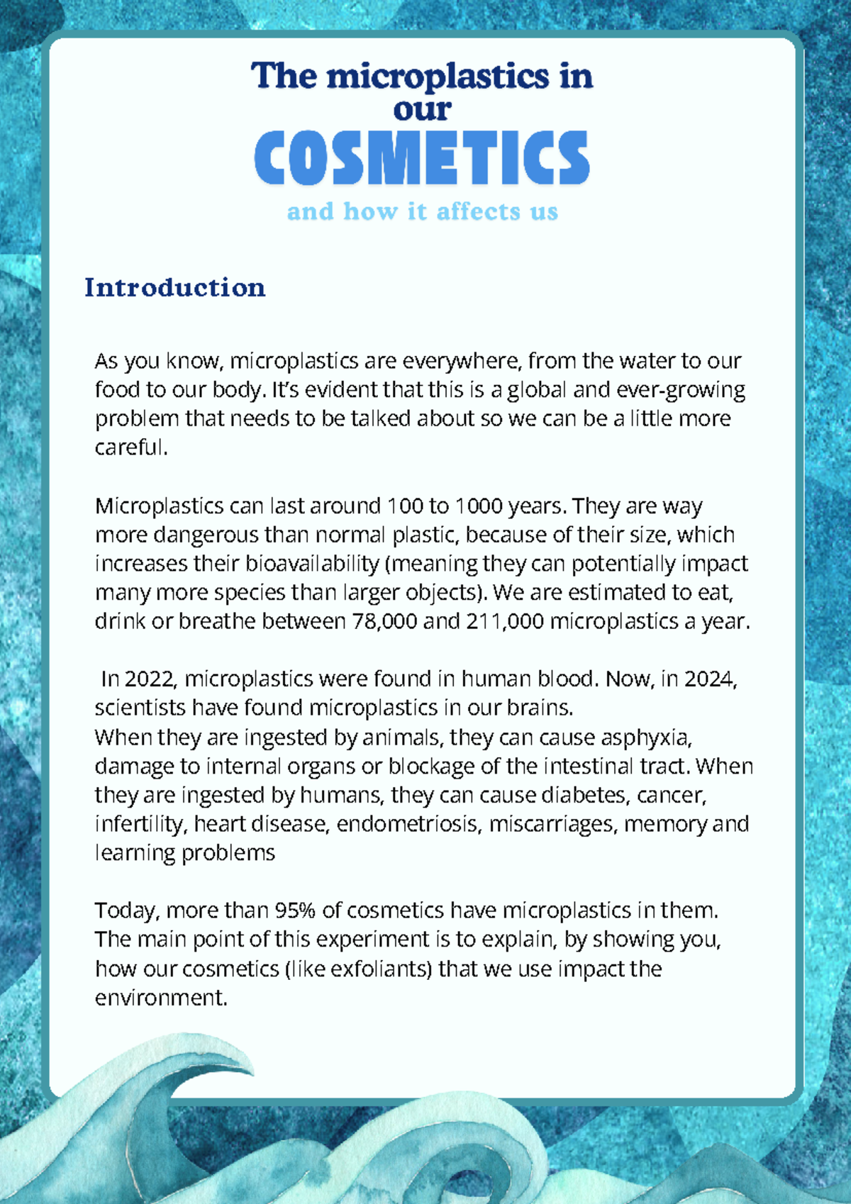 Microplastics - It’s evident that this is a global and ever-growing ...