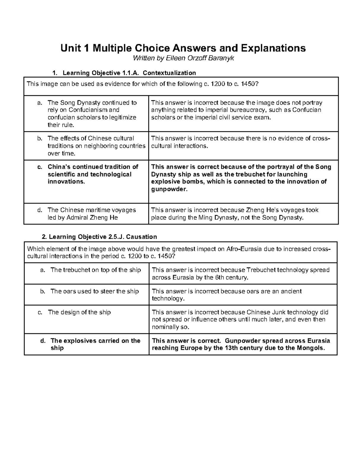 Unit1MCAnswers-2001 04-092504 - Unit 1 Multiple Choice Answers and ...