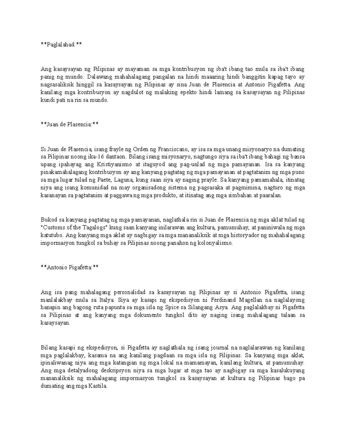 Reflection Paper - mcnxmcnxzkc - Paglalahad: Ang kasaysayan ng Pilipinas ay mayaman sa mga - Studocu