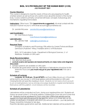 BIOL1412 syllabus 2022 - BIOL 1412 PHYSIOLOGY OF THE HUMAN BODY (3 CH ...