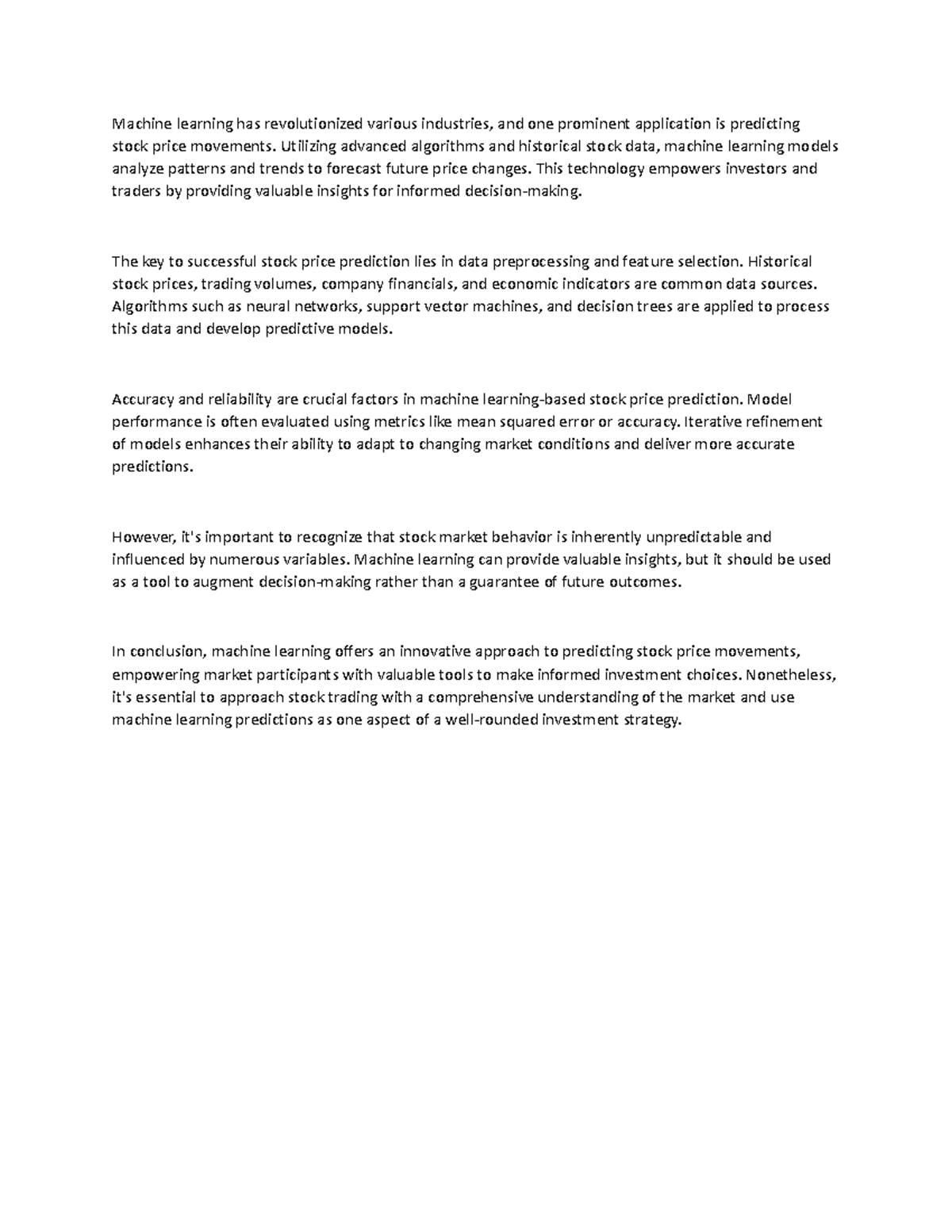 Machine learning has revolutionized various industries - Utilizing ...