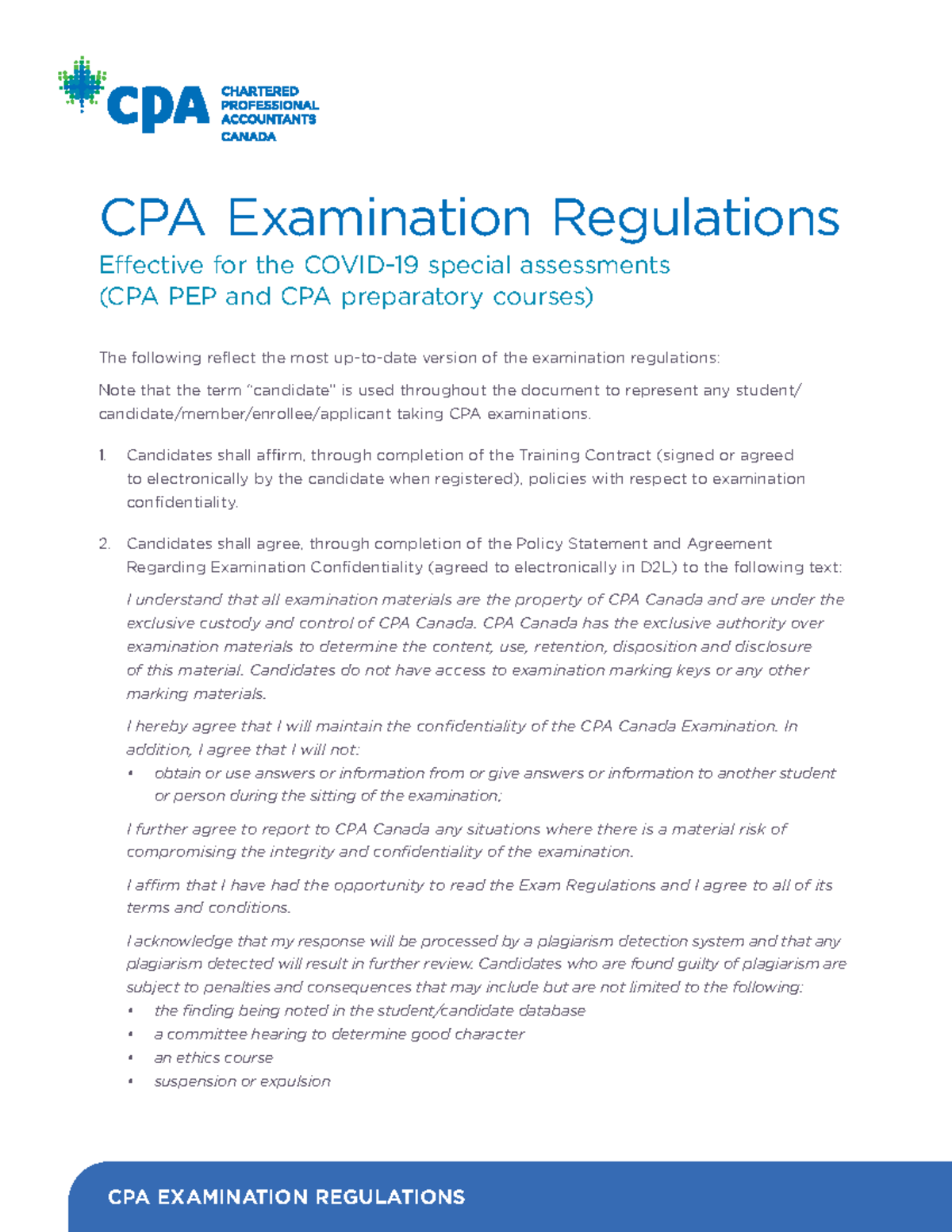 CPA Exam Regulations EN August 2020 - CPA Examination Regulations ...