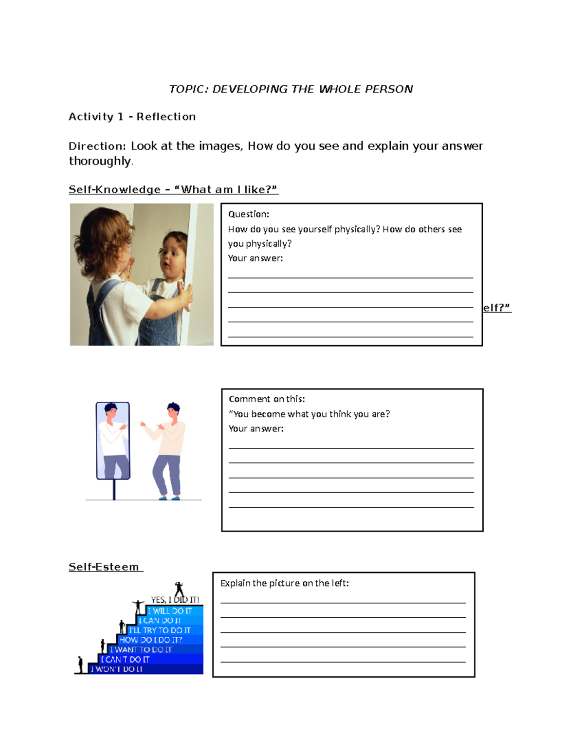 Topic- Developing-THE- Whole- Person - TOPIC: DEVELOPING THE WHOLE ...