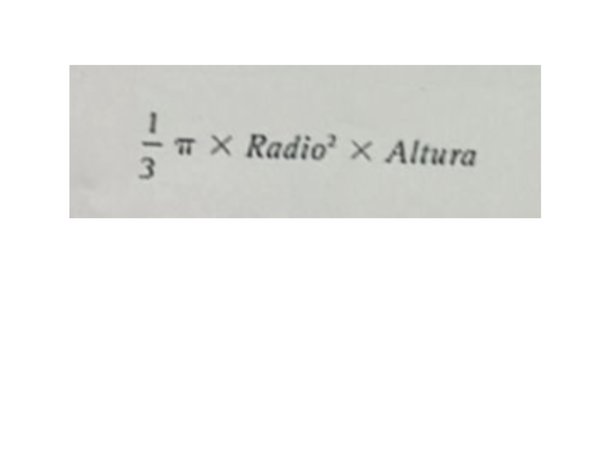 Formula - ,,,, - Matemáticas Aplicadas - IT x Radio2 X Altura 3 IT x ...