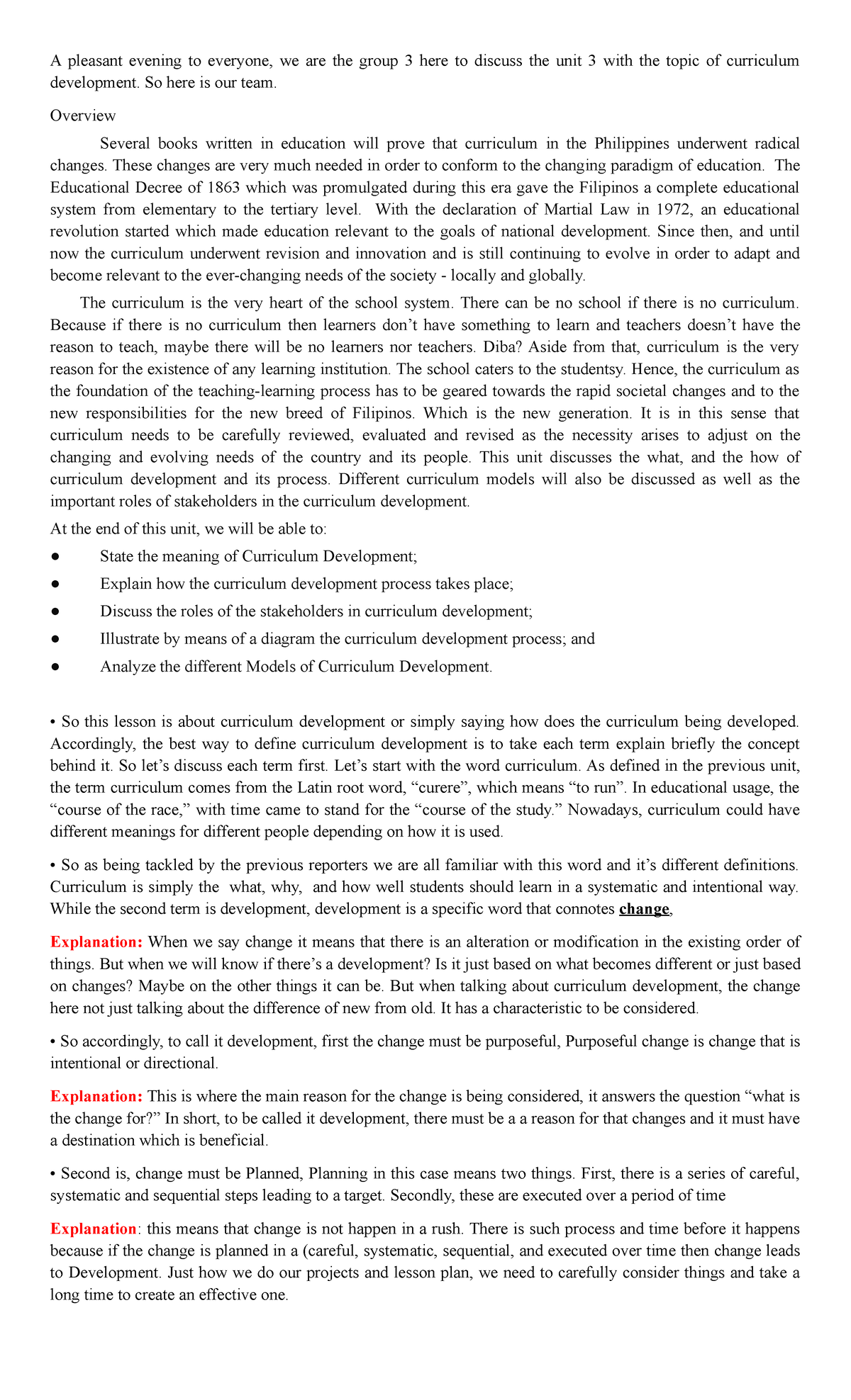 PROF ED 5 Explanation - It can help to many student’s - A pleasant ...