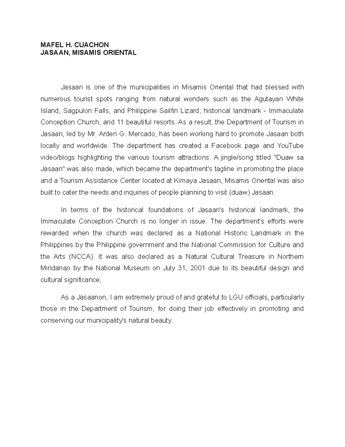 Maka Bayan Gawain 4 Cuachon,M - MAFEL H. CUACHON JASAAN, MISAMIS ...