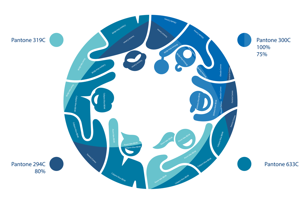 Guia de colores logo - Espero te ayude - Pantone 319C Azure lake BEHR ...