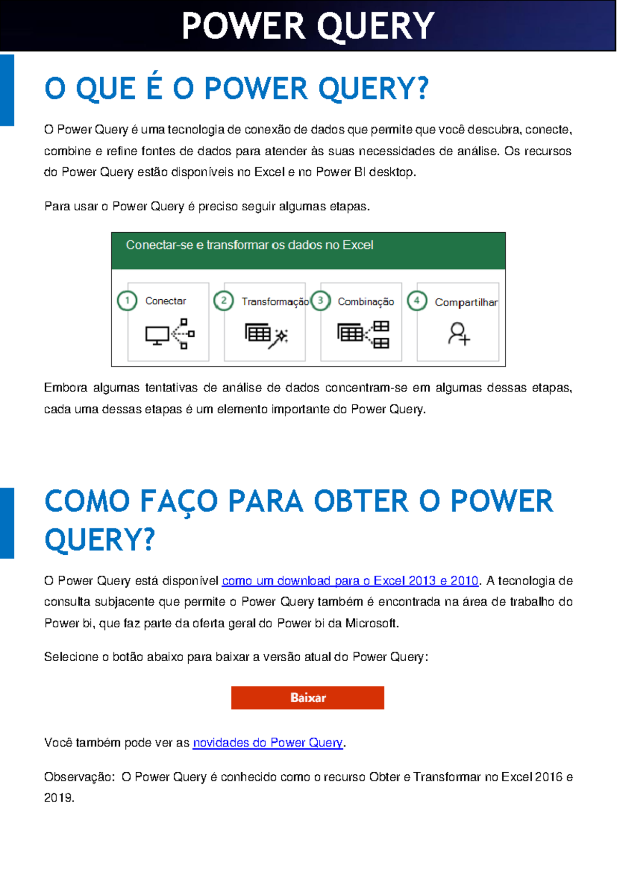 6 - O que é Power Query - Não á o que acrescentar - O QUE É O POWER ...