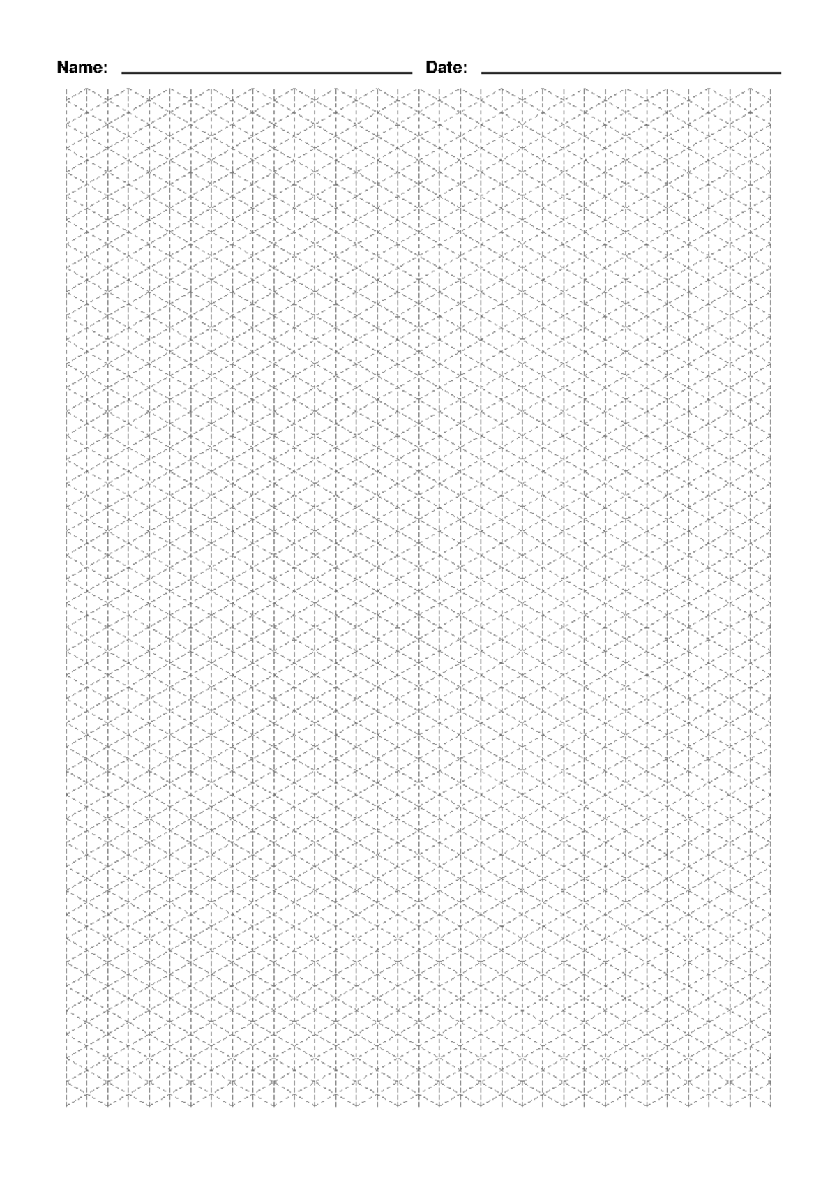 Isometric Paper - Drawing solids works - BN1101 - Name: Date: - Studocu