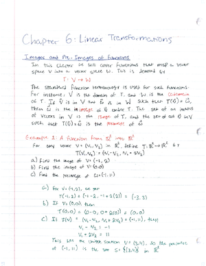 Transpose, Inverse, and Elementary Matrices - MATH 2360 - Studocu