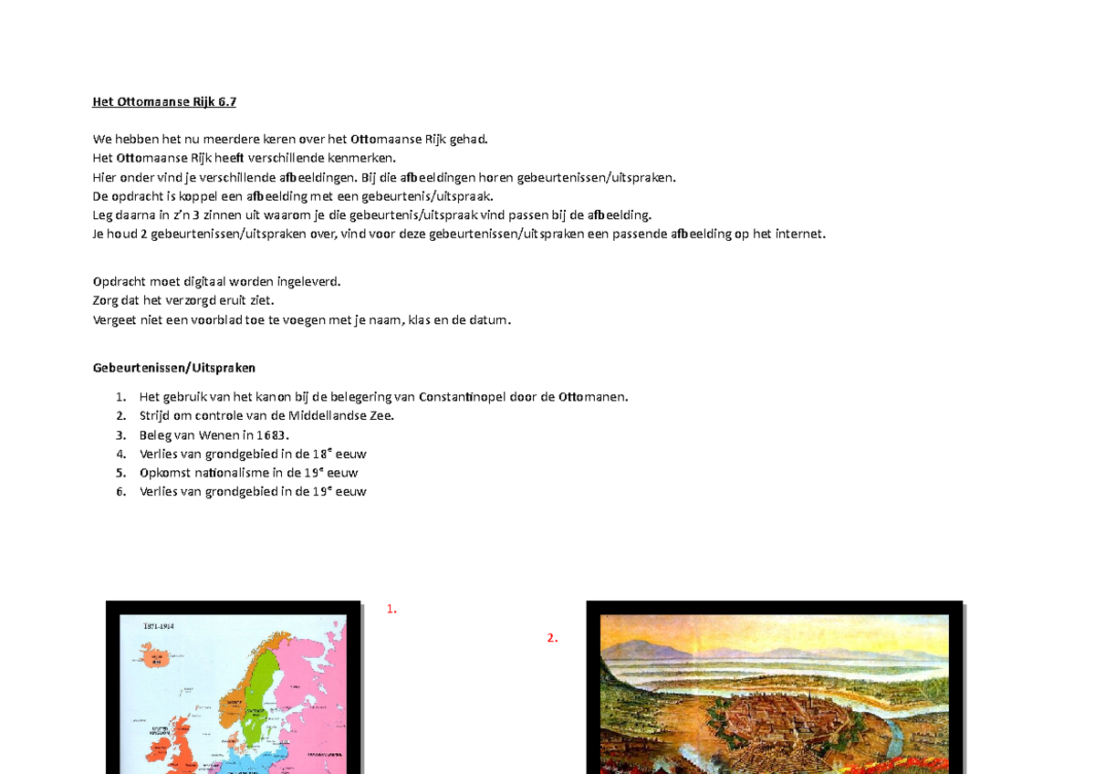 Het Ottomaanse Rijk 6.7 opdracht - Het Otomaanse Rijk 6. We hebben het ...