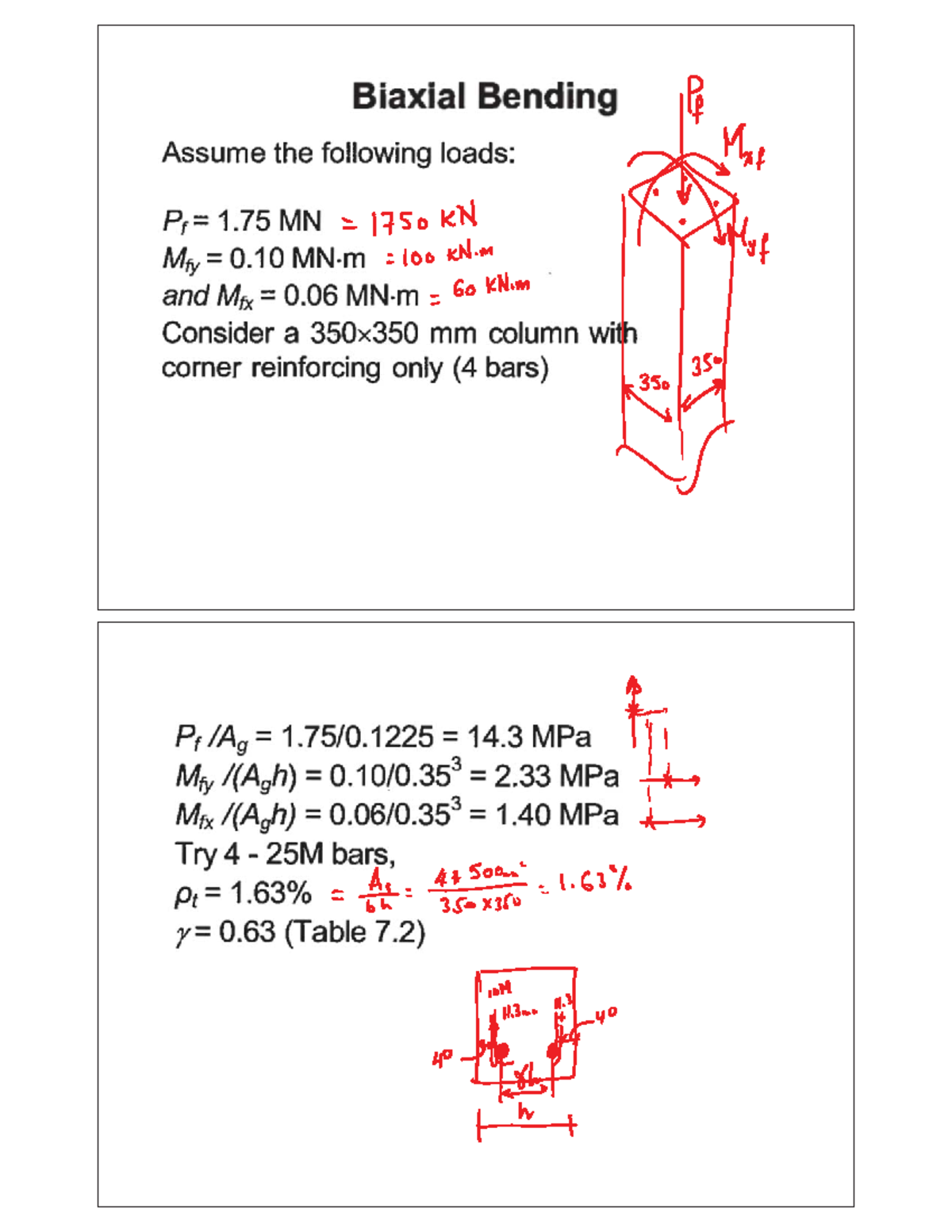 CIVI 453 - Columns subjected to Biaxial Moments - CIVI 453 - Studocu