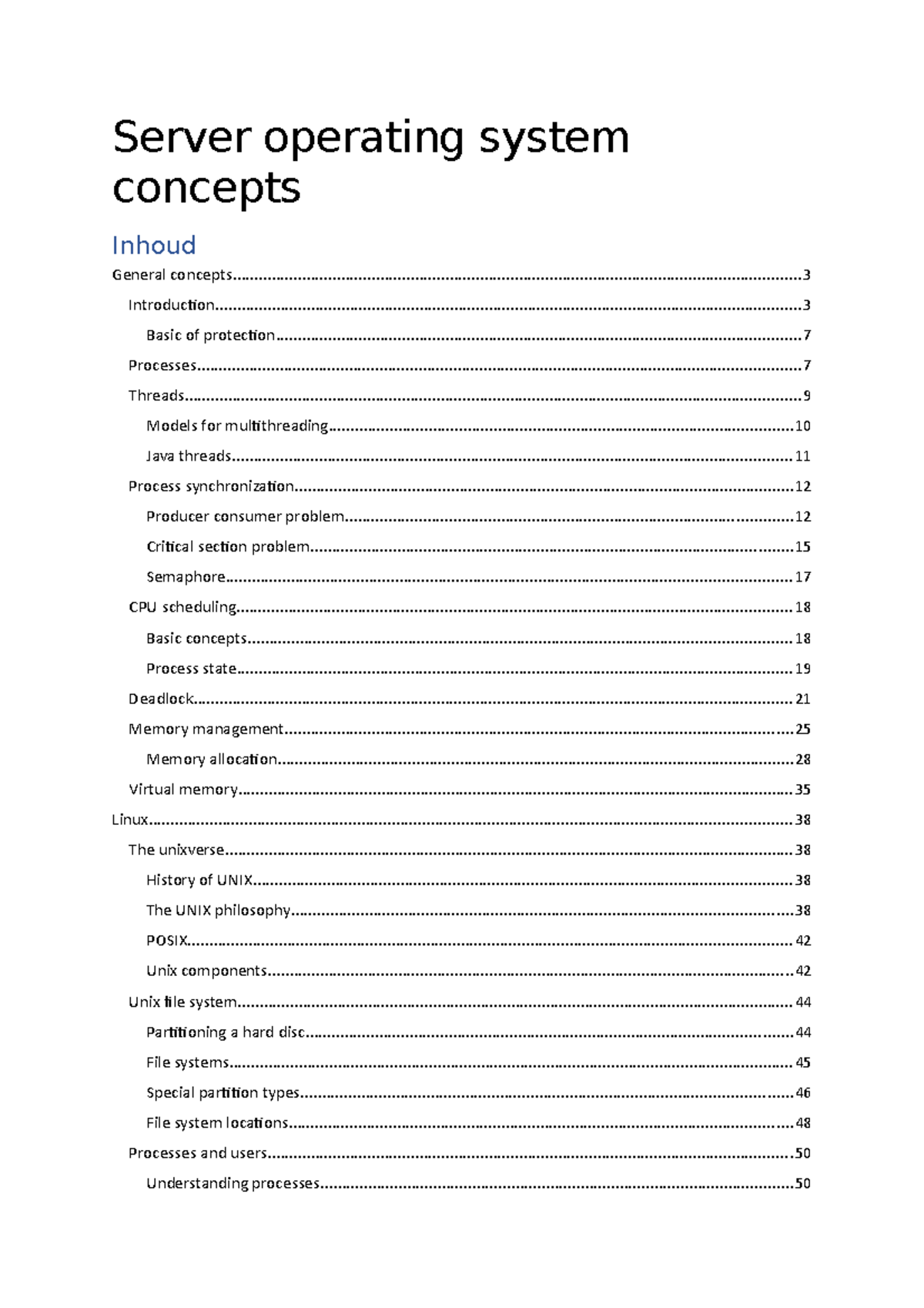 Samenvatting OSC - Server operating system concepts - Studocu