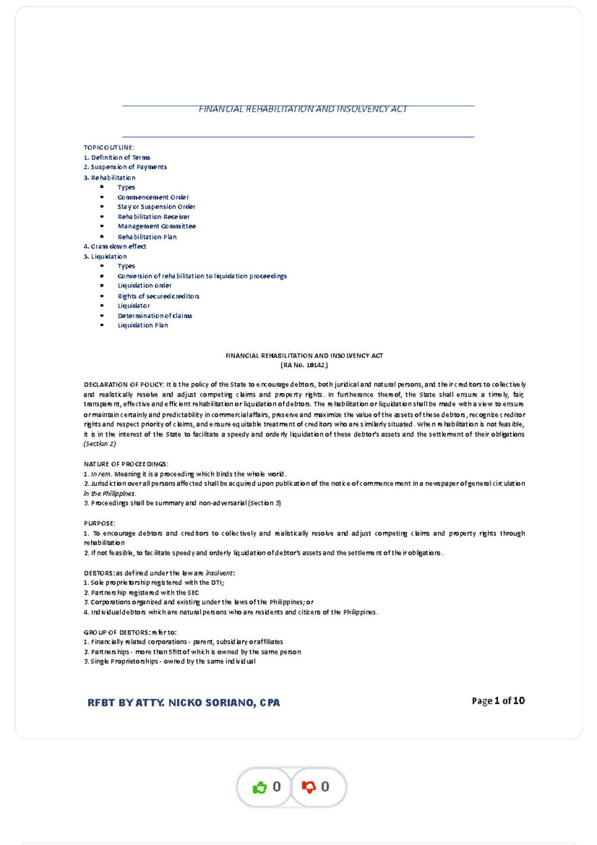 Fria-notes-financial-rehabilitation-and-insolvency-actra-no-10142 ...