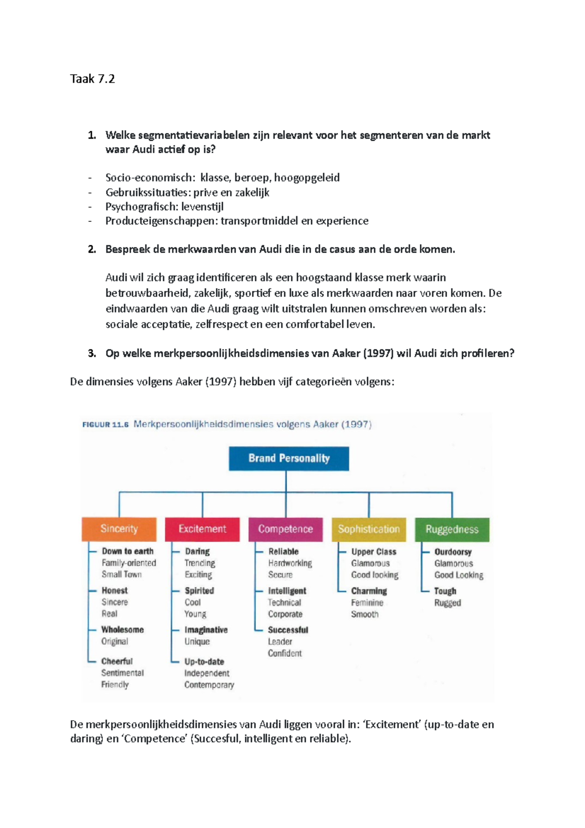 Taak 7.2 Case Audi – voorsprong door techniek - Taak 7. Welke ...