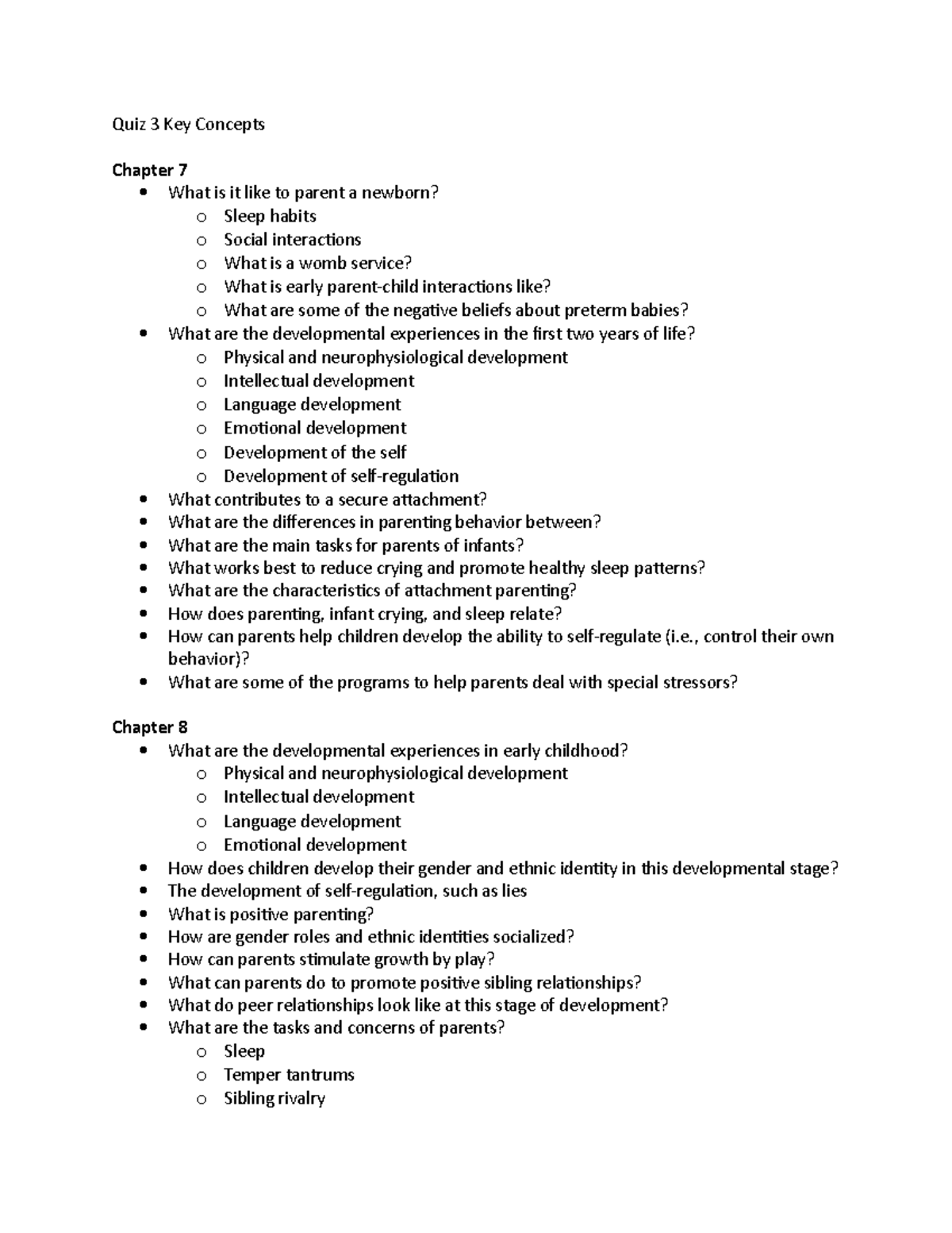 Quiz 3 Key Concepts for FAS 301 Study Guide - Quiz 3 Key Concepts ...